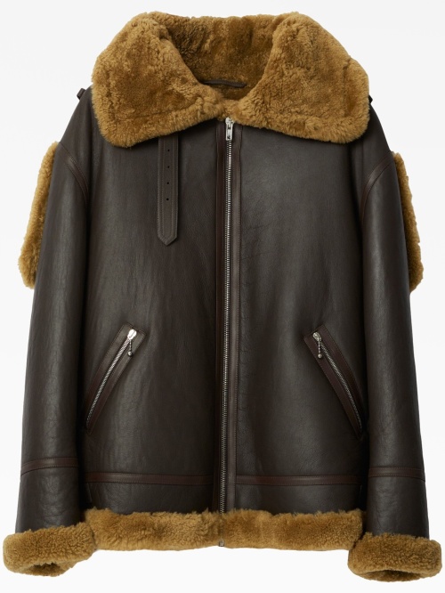 Shearling Aviator leather jacket Burberry Dropp Market. 250 Leam Farfetch Tessabit MyTheresa