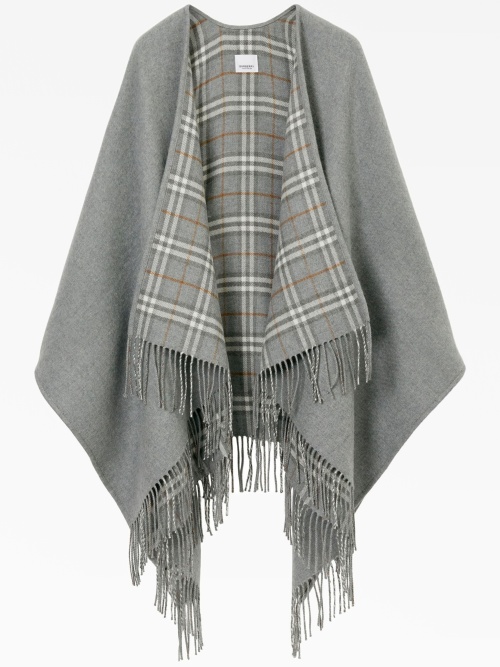 Check print reversible wool cape Burberry Dropp Market. 250 Leam Farfetch Tessabit MyTheresa